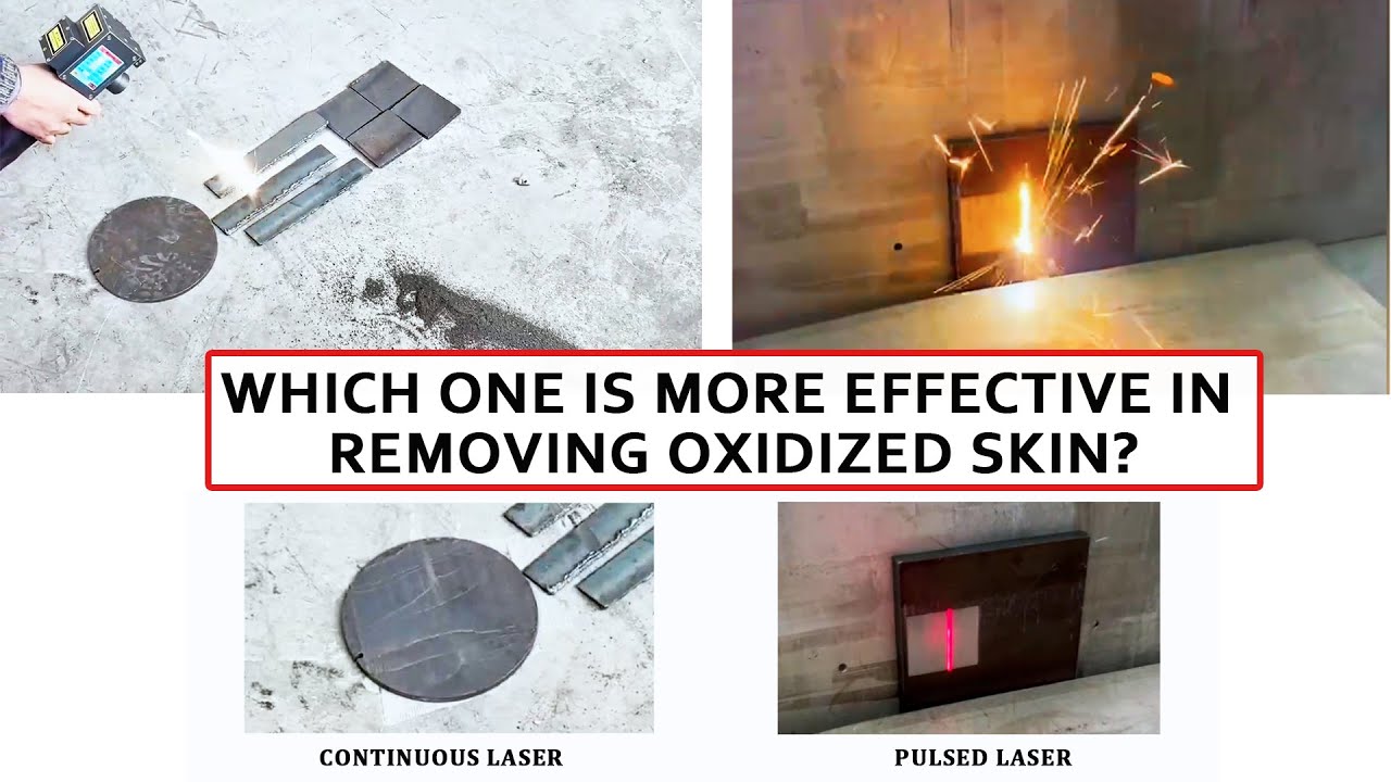 Continuous and pulsed laser cleaning machines: showing different ...