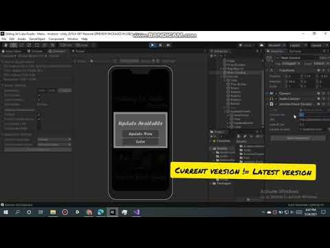 Easiest way to make update pop up screen in Unity using game version ...