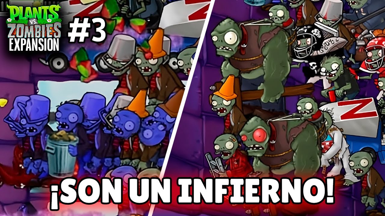 ¡ESTOS NIVELES SON DE PESADILLA! - PvZ Expansion Mod (Remastered) #3 ...