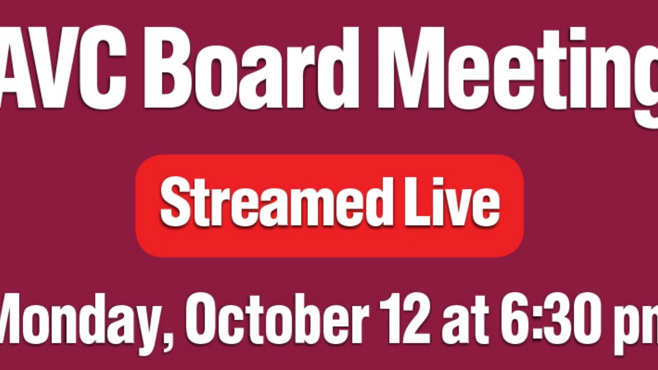 AVC Board of Trustees Meeting October 12, 2020 - YouTube