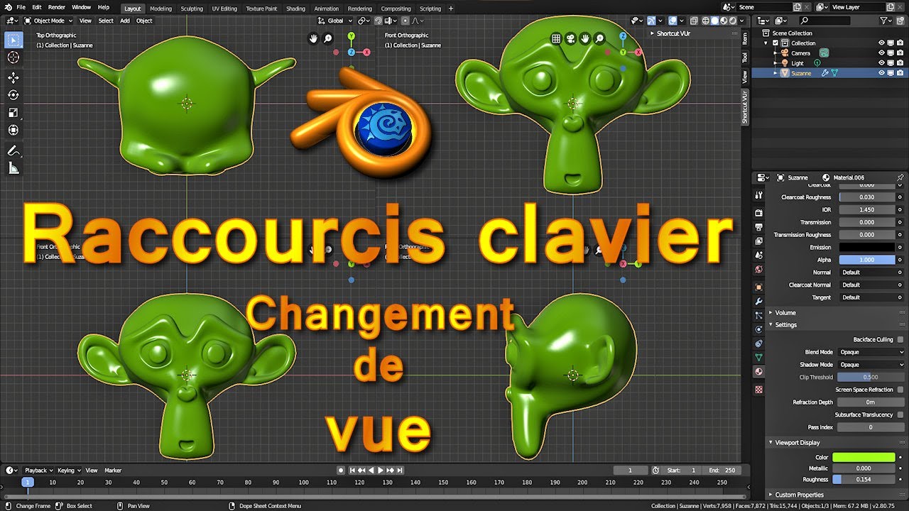 #5. Blender les touches de raccourcis clavier pour les changements de ...