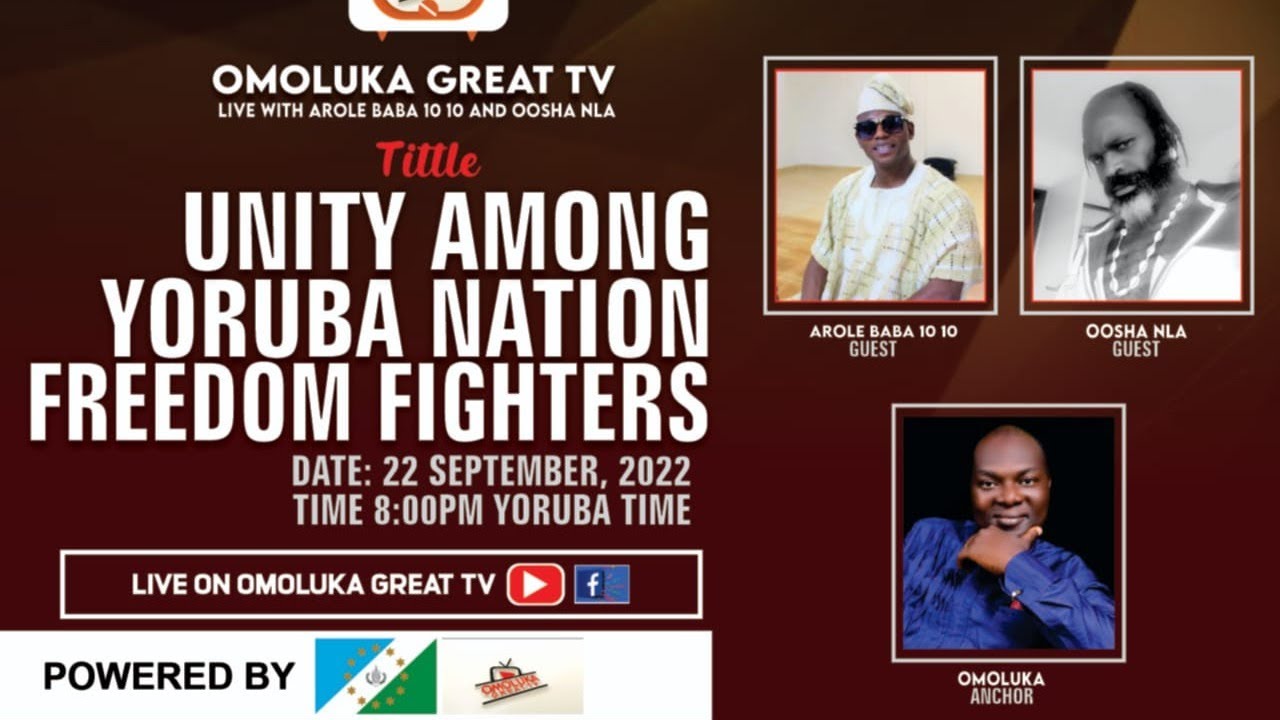 OOSHA NLA AND AROLE BABA 10 10 SPEAK ABOUT YORUBA NATION UNITY. - YouTube