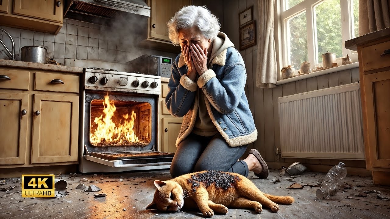 GRANDMA'S HEARTBREAK KITCHEN FIRE LEAVES HER IN TEARS 😢🔥#cat #cattales ...