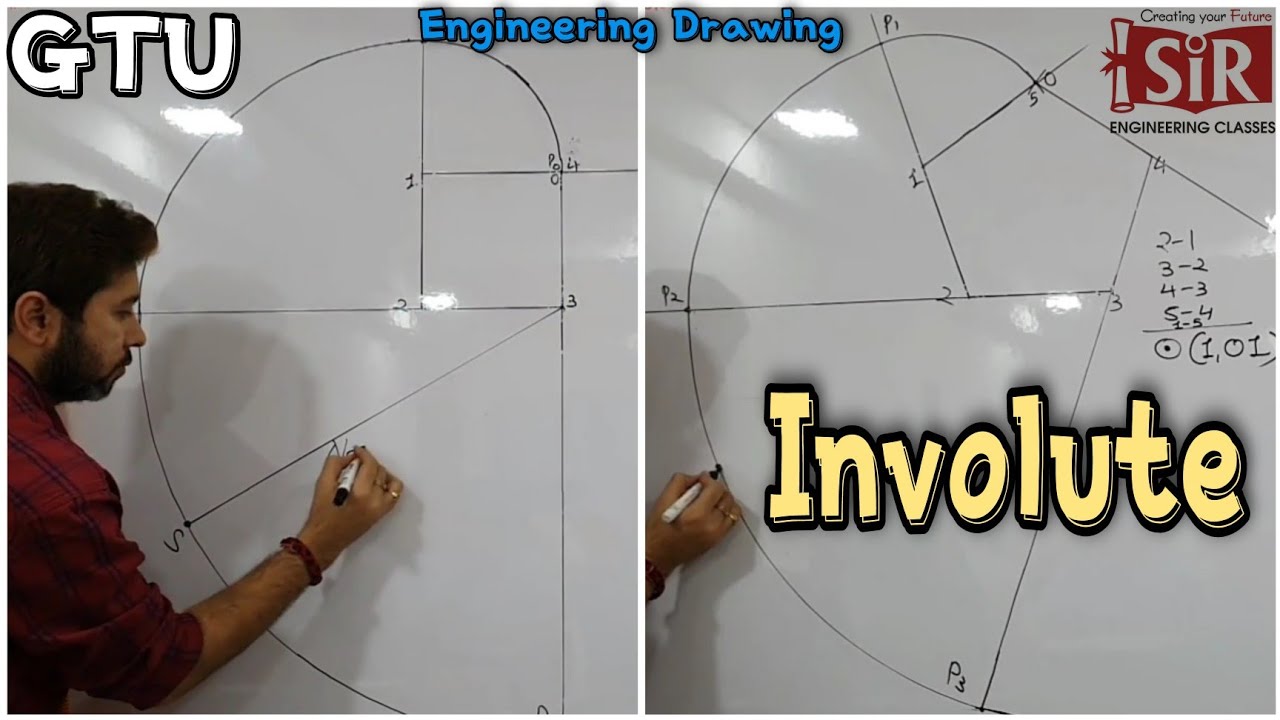 GTU | Sem1 | ENGINEERING DRAWING 📐📏 GRAPHICS (E.G.) | Draw an Involute - YouTube
