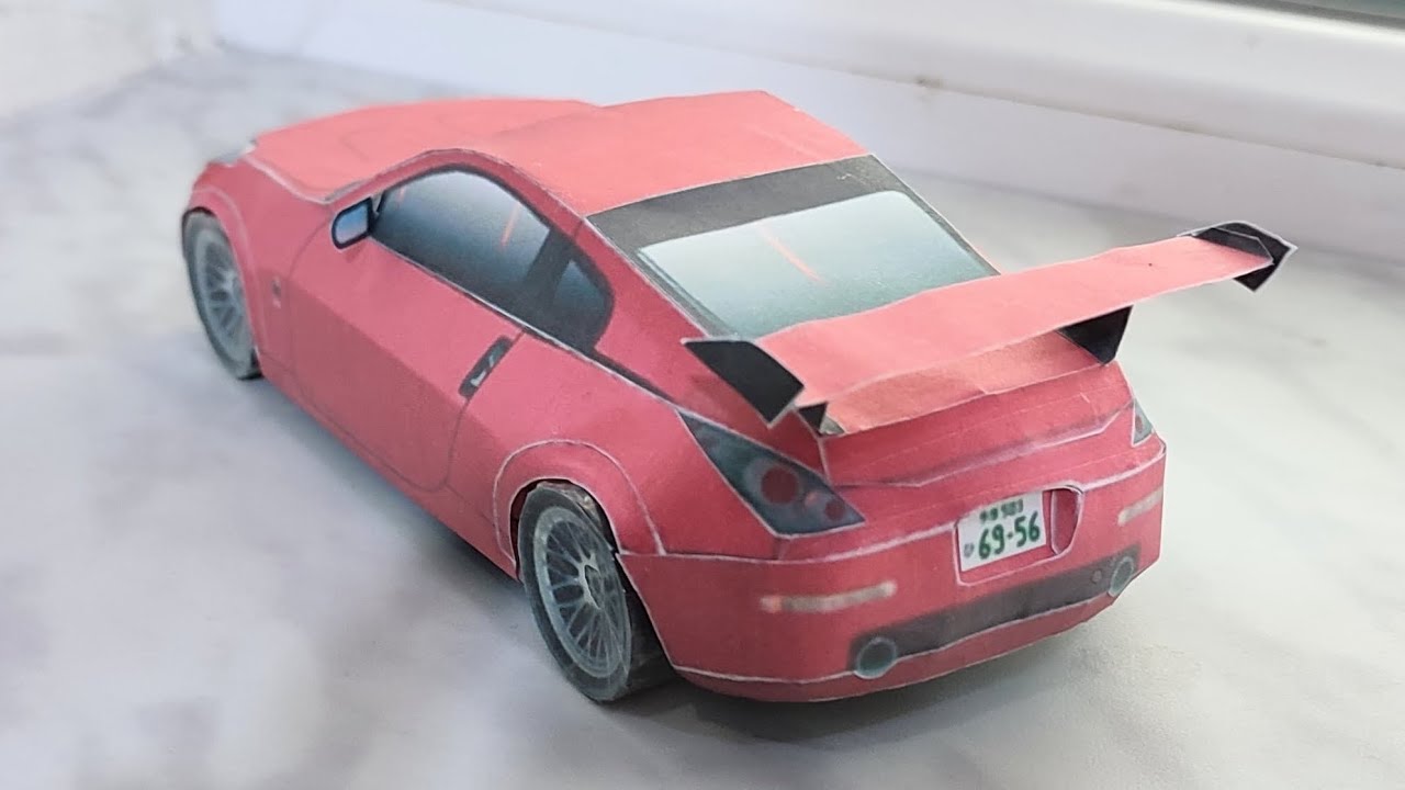 Making a Nissan 350Z car out of paper. @FeridMemmedli-09.02 - YouTube
