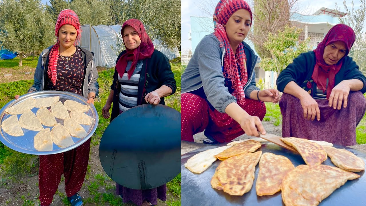 YENİ SAC'DA ISPANAKLI GÖZLEME TARİFİ ???? ANNEM Köy Evi ÖĞLEN YEMEĞİ ...