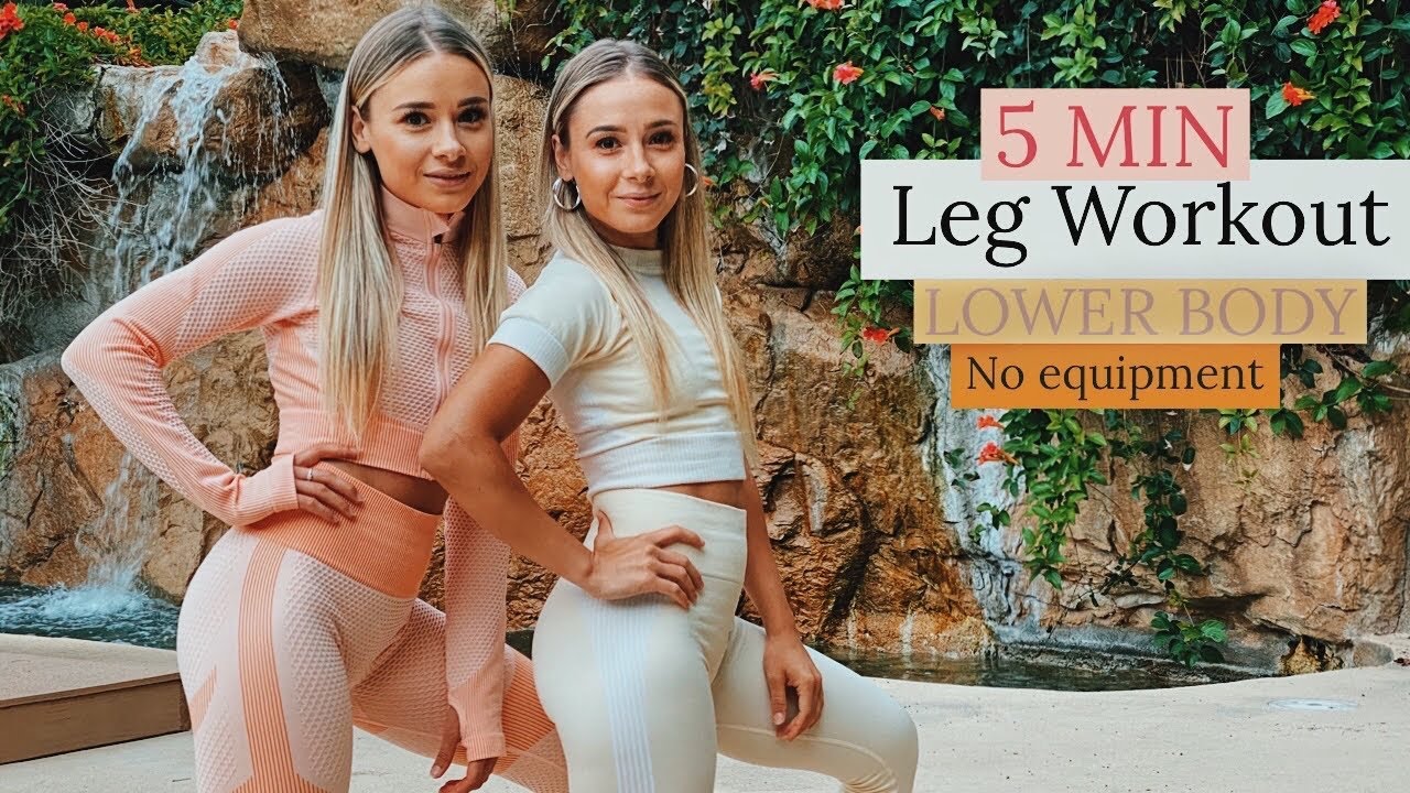 5 Min Leg And Booty Workout No Equipment Twins Sandev Youtube