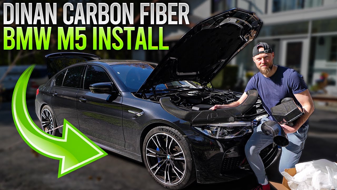 F90 BMW M5 Dinan Intake + Turbo Inlet Pipes DIY Install! - YouTube