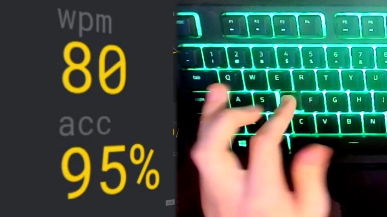 Typing 80 WPM with one finger - YouTube