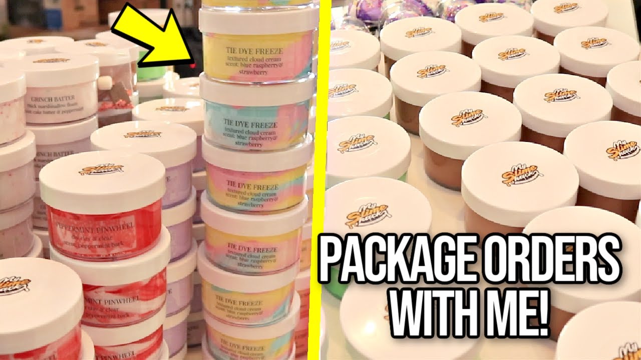 PACKAGE MY SLIME ORDERS WITH ME! - YouTube