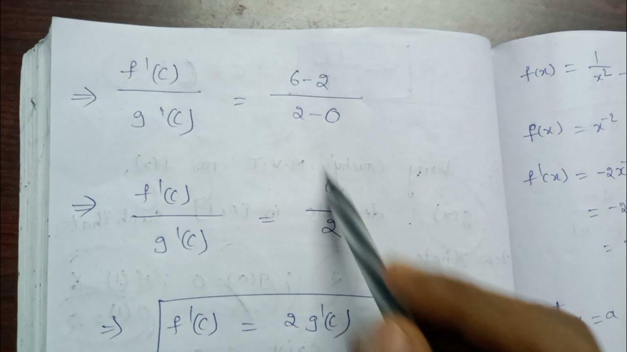 Cauchy s Mean Value Theorem Problems REAL ANALYSIS IN TELUGU cauchy-s-mean-value-theorem-problems-real-analysis-in-telugu