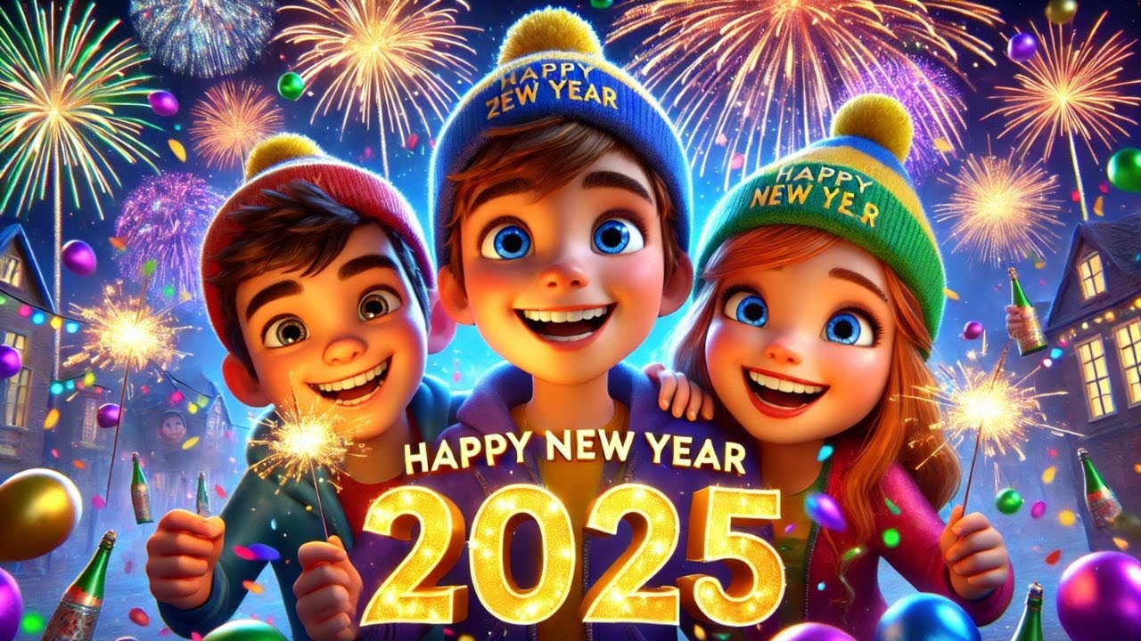 Happy New Year! 🎉 New Year Songs for Kids - YouTube