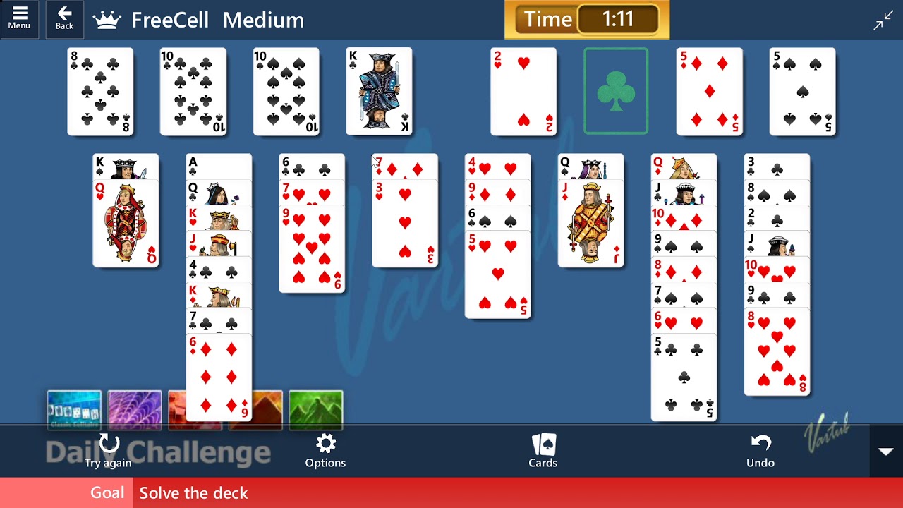 Microsoft Solitaire Collection - FreeCell [Medium] | February 9th 2020 ...