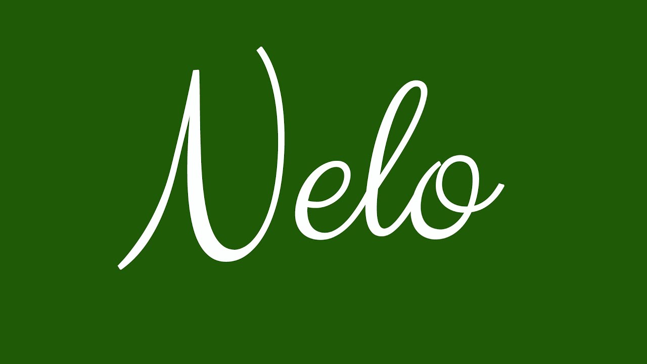 Learn how to Sign the Name Nelo Stylishly in Cursive Writing - YouTube