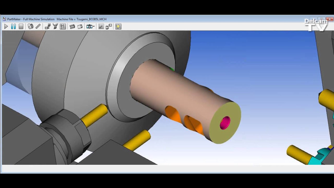 Delcam PartMaker for Tsugami BO385L - YouTube