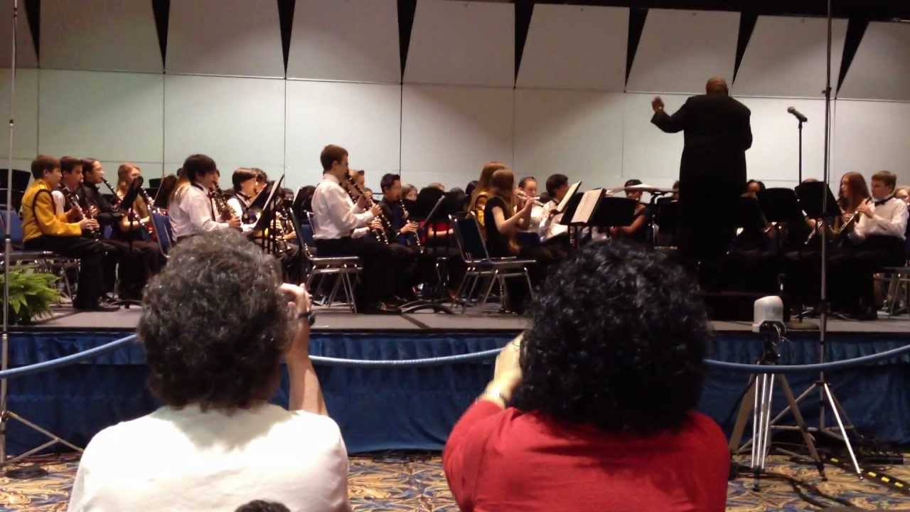 Florida All-State Middle School Band 2013 - Kirkpatrick Fanfare - YouTube