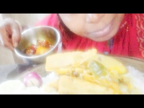 bichi kola fish curry with chicken chaal 🔥#rice#eatingshow #smrit 's ...