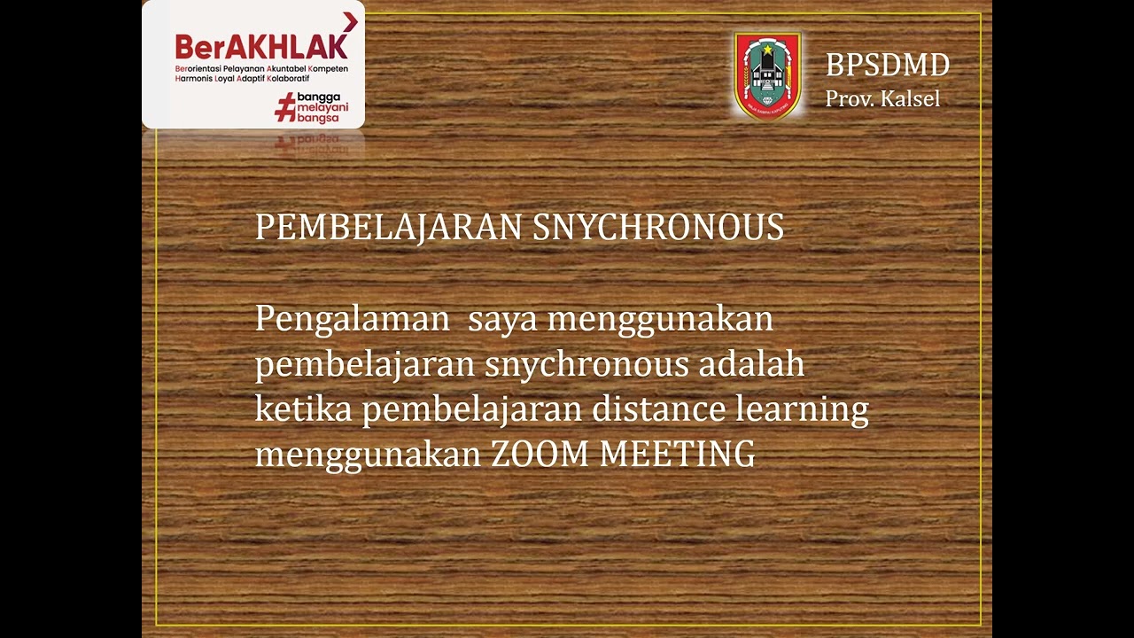 pengalaman Sync dan Async ASN BerAkhlak - YouTube