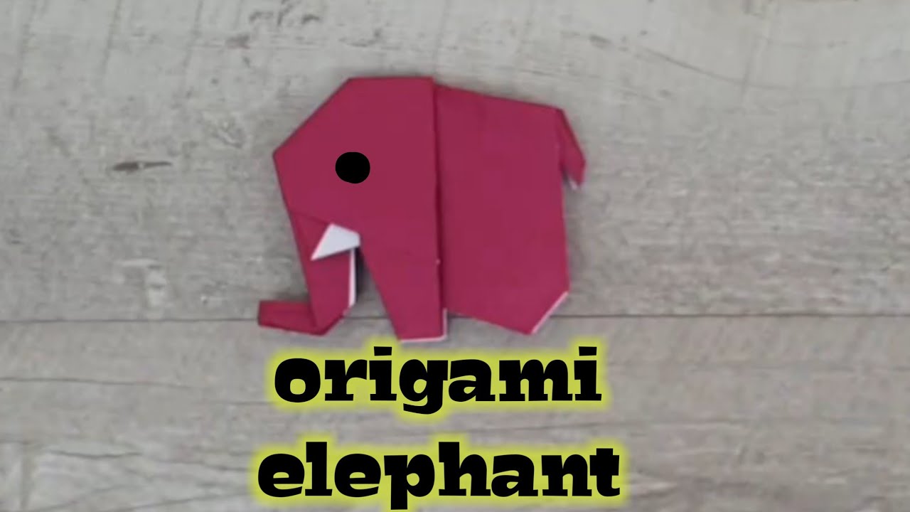 origami elephant easy - YouTube