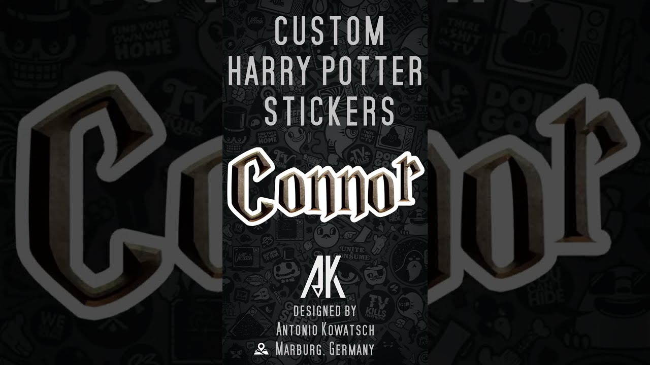 Connor - Harry Potter Nametag - Connor "Harry Potter" Name Label ...