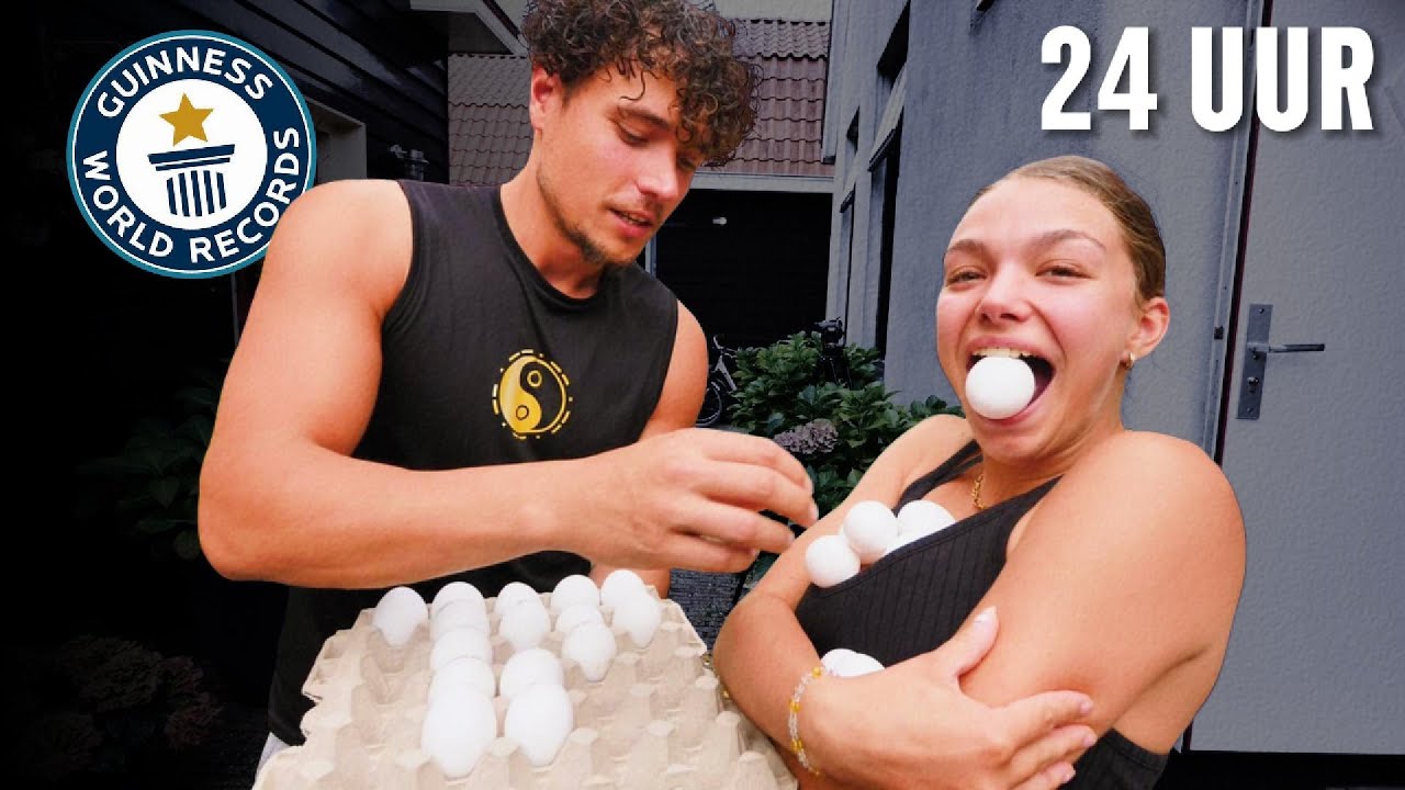 Zoveel Mogelijk Wereld Records Verbreken in 24 uur Challenge - YouTube