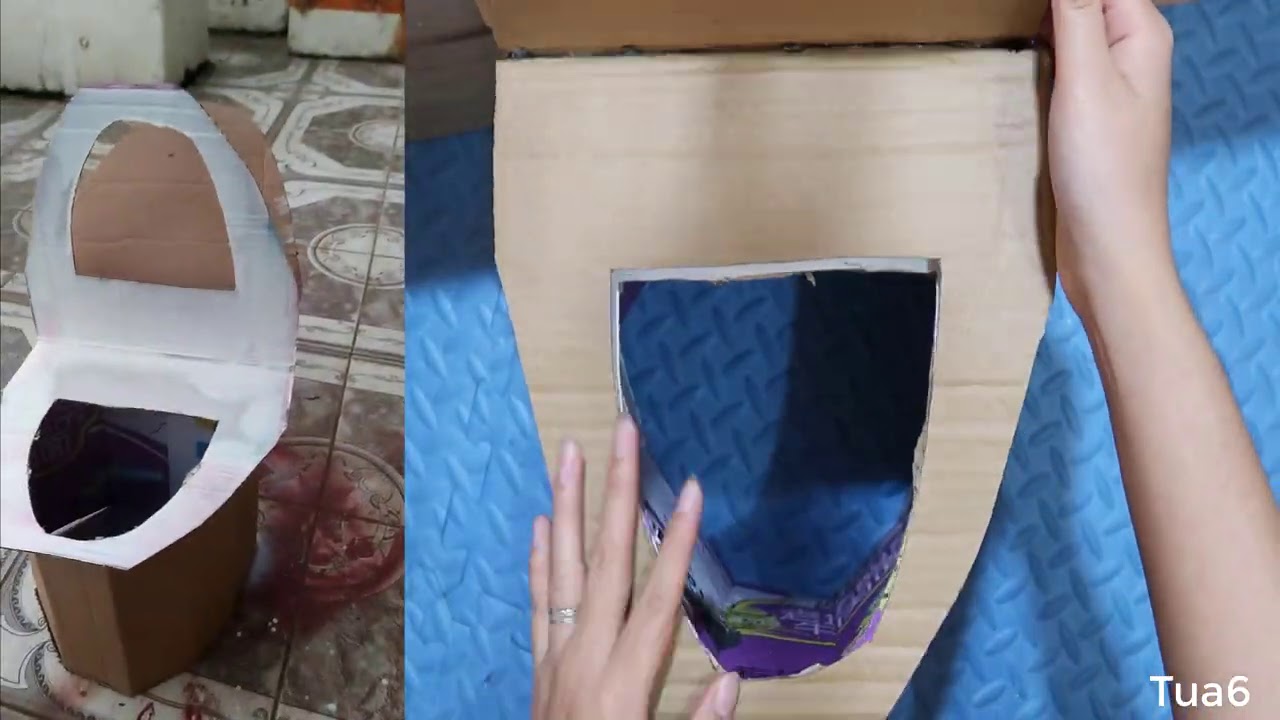 how to make a toilet bowl - Diy cardboards - YouTube