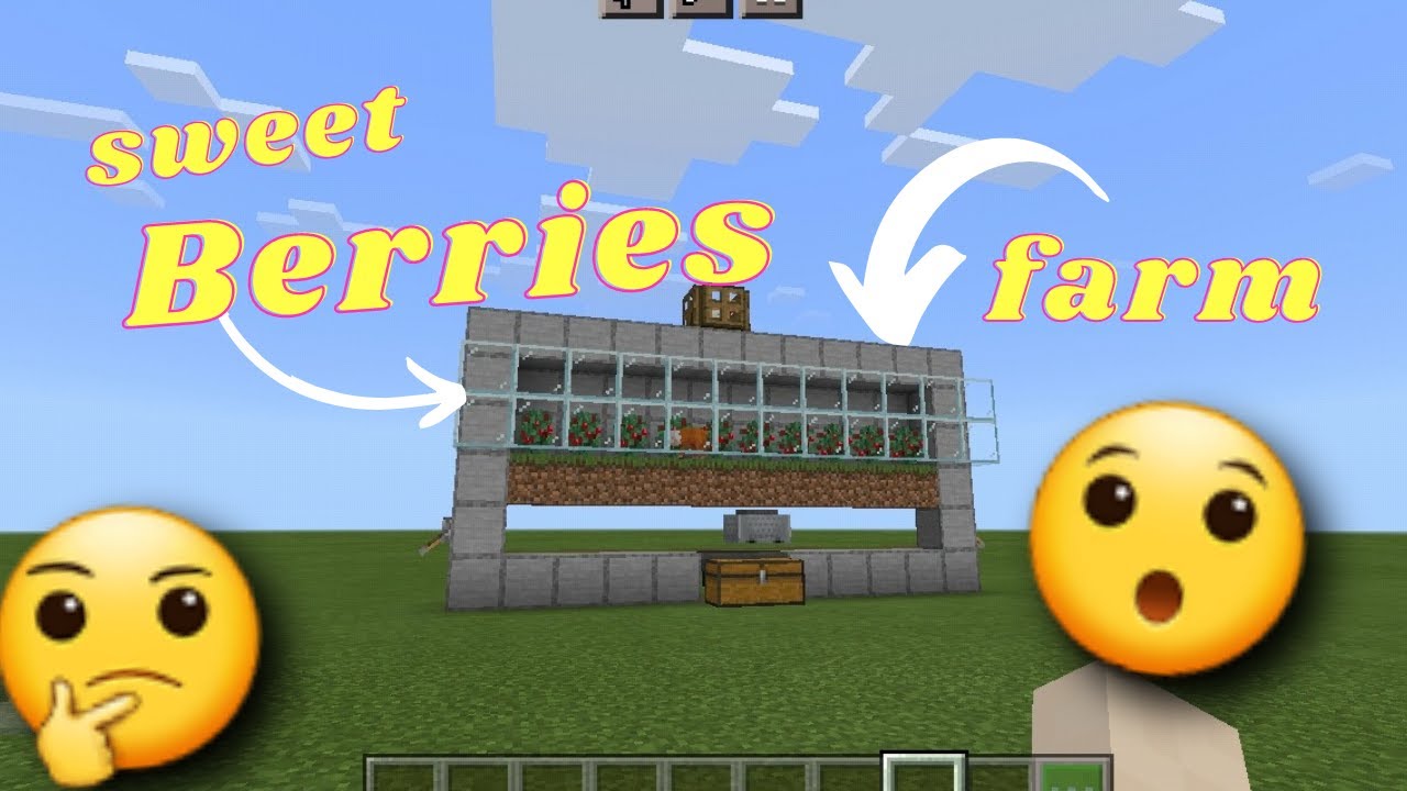 How to make Easy Sweet Barries farm in minecraft. - YouTube