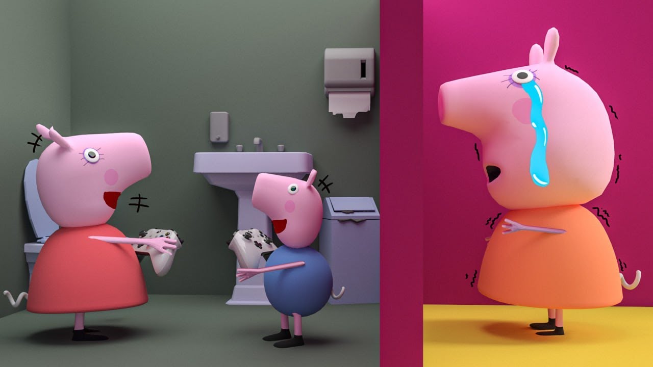 Peppa, open the door! Quickly!!! Sad Story Peppa pig 3D Sad Story ...