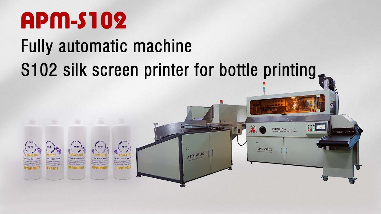 Fully automatic machine S102 silk screen printer for bottle printing ...