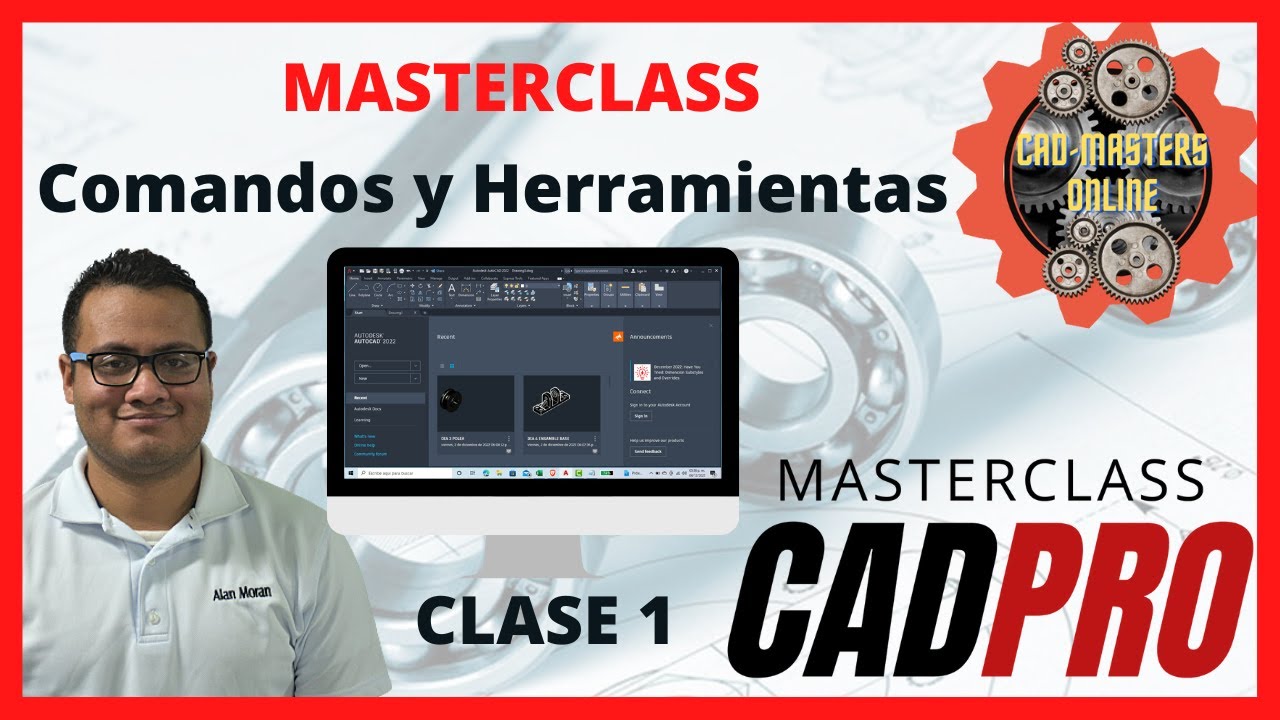 MASTERCLASS Comandos y herramientas 2d De AutoCAD Paso a PASO - YouTube
