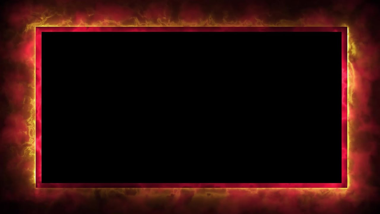 Neon Frame Black Screen | Frame Template Black Screen - YouTube