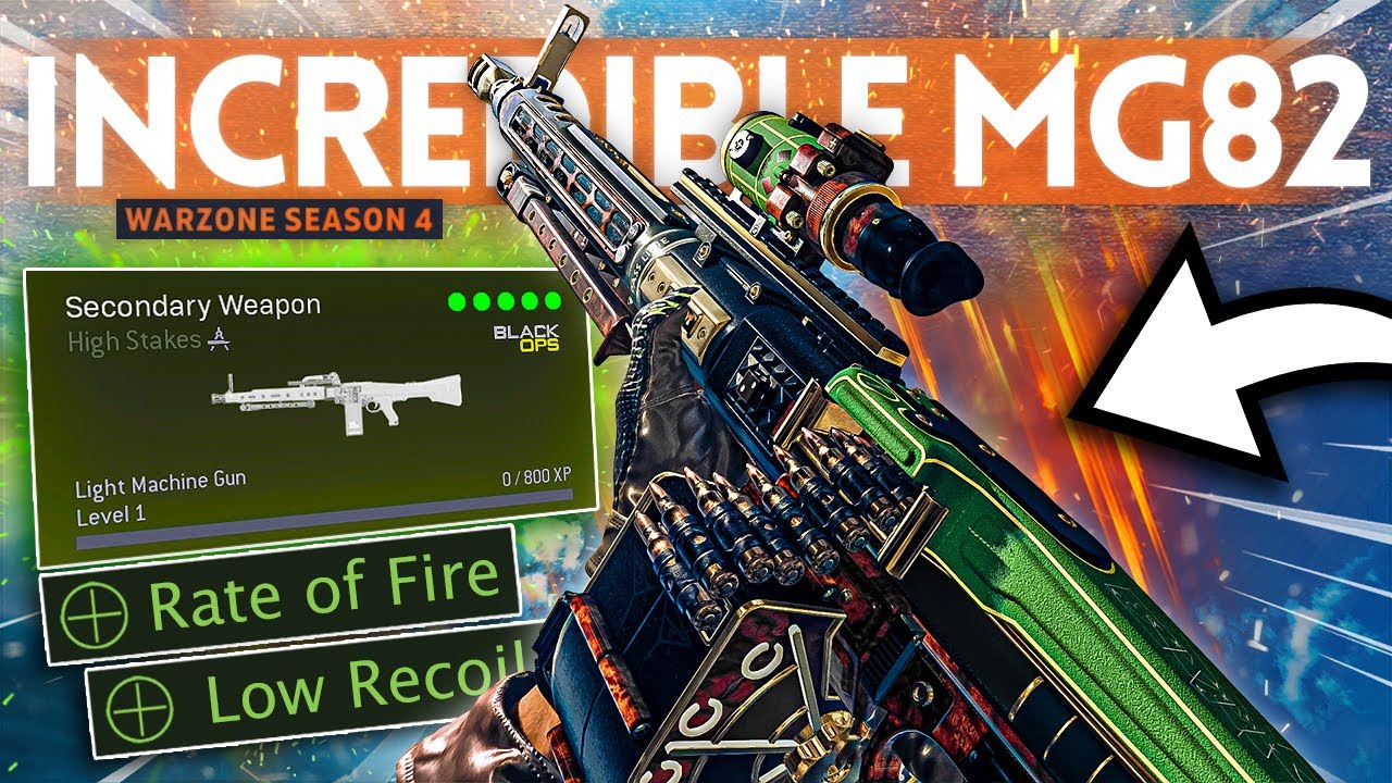 The NEW MG82 Machine Gun is OBSCENELY POWERFUL in Warzone Season 4 ...