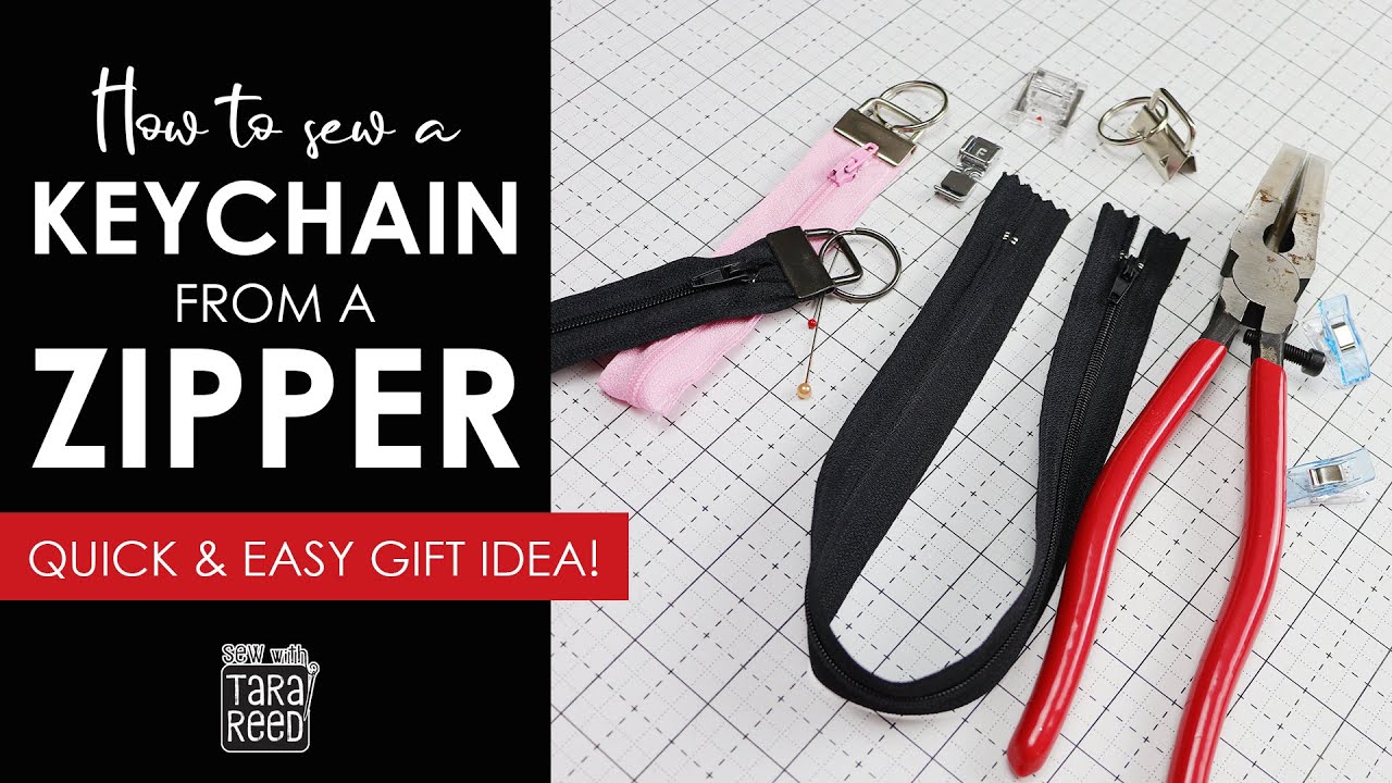 How to make a Key Fob from a Zipper - Sewing for Beginners - YouTube