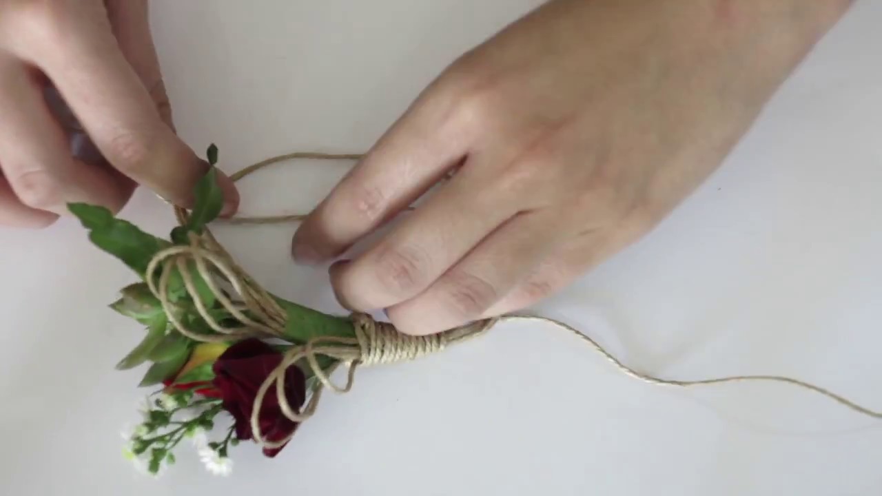 DIY: How to make a rustic corsage - YouTube