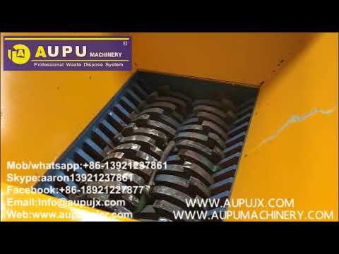 Jiangyin Aupu Machinery KSB 45 Oil drum Shred machine - YouTube