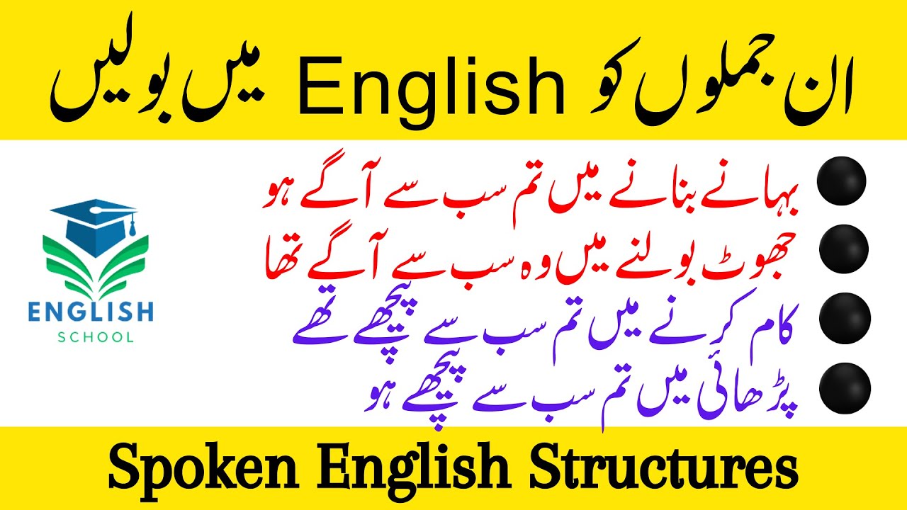 Advance English Structure | daily use english structure | spoken ...