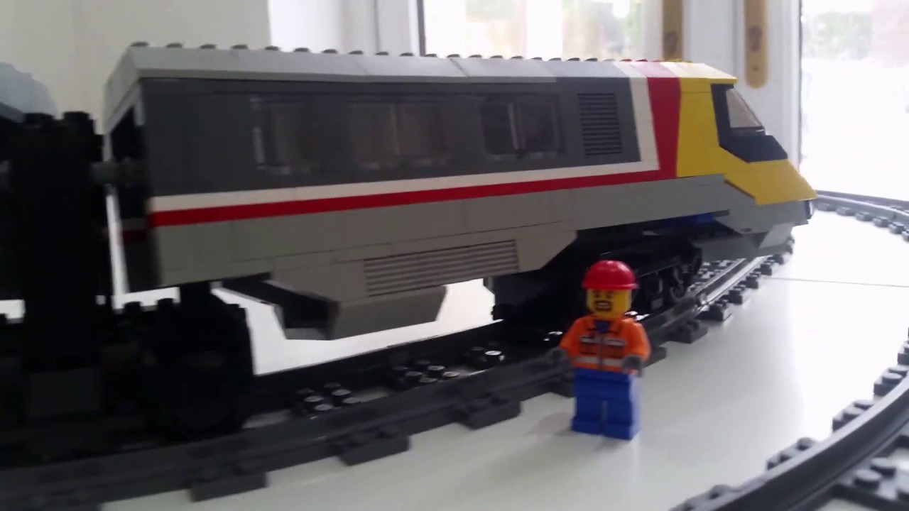 My Lego APT tilting train on the move - YouTube