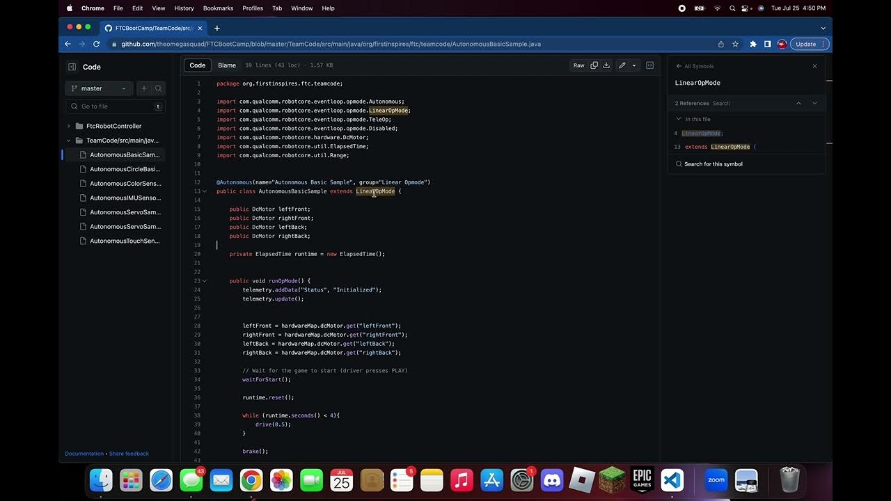 Simple Autonomous Program using Java - YouTube