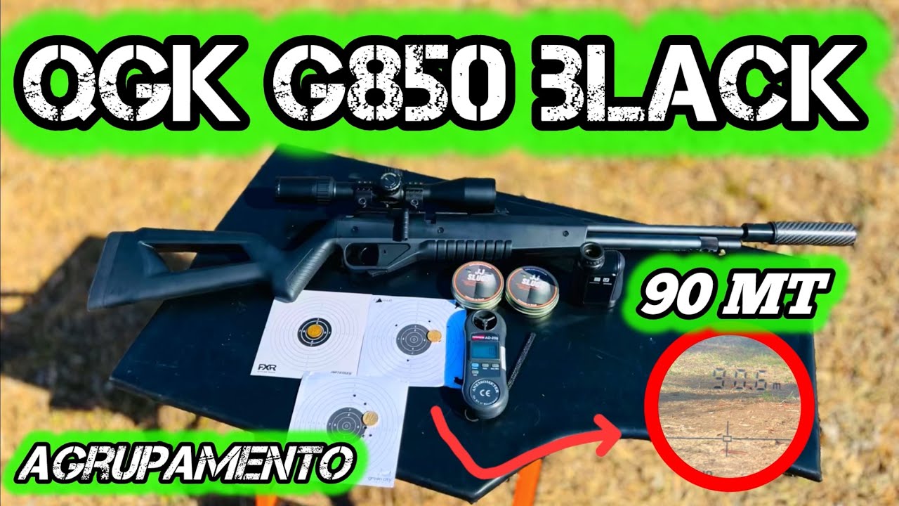 QGK G850 TESTE DE AGRUPAMENTO E PRECISÃO A 90 METROS - YouTube