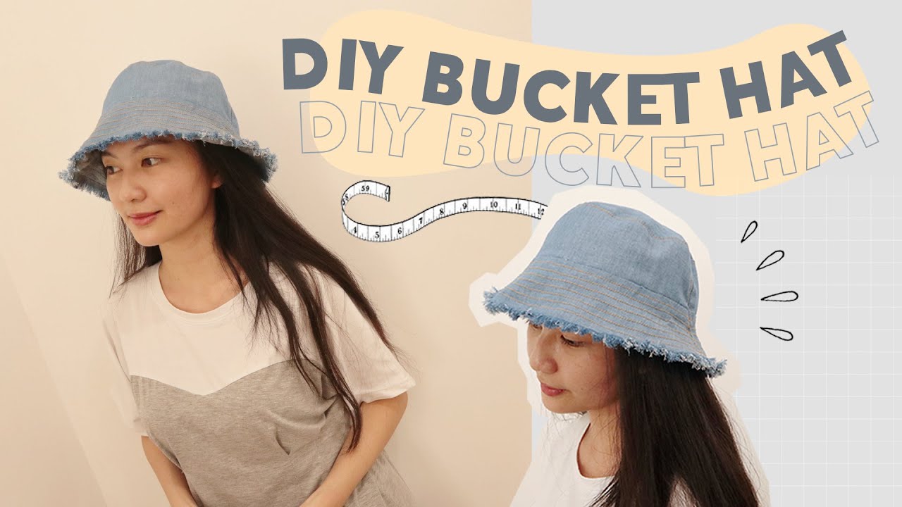 DIY Bucket Hat | Sewing Tutorial | Menjahit Topi | Indonesia - YouTube