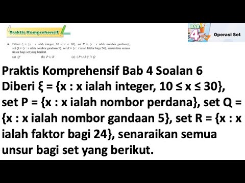 Praktis komprehensif Bab 4 No 6 | Tingkatan 4 Bab 4 Operasi Set | KSSM ...