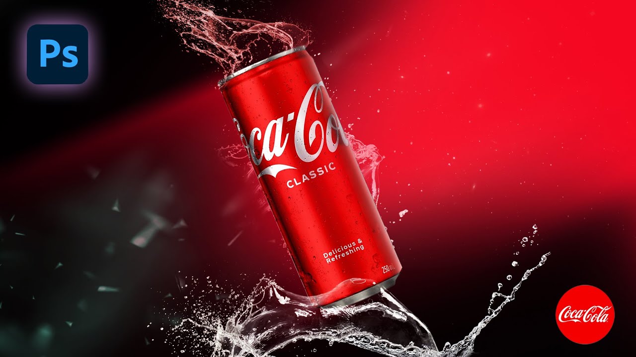TOP NOTCH coca cola product manipulation | photoshop tutorial - YouTube