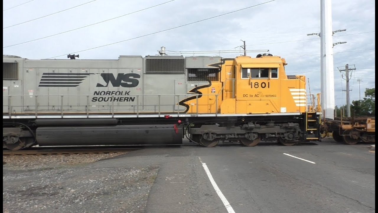 Norfolk Southern 214 w 1801 Locomotive, The Butter Bonnet - YouTube