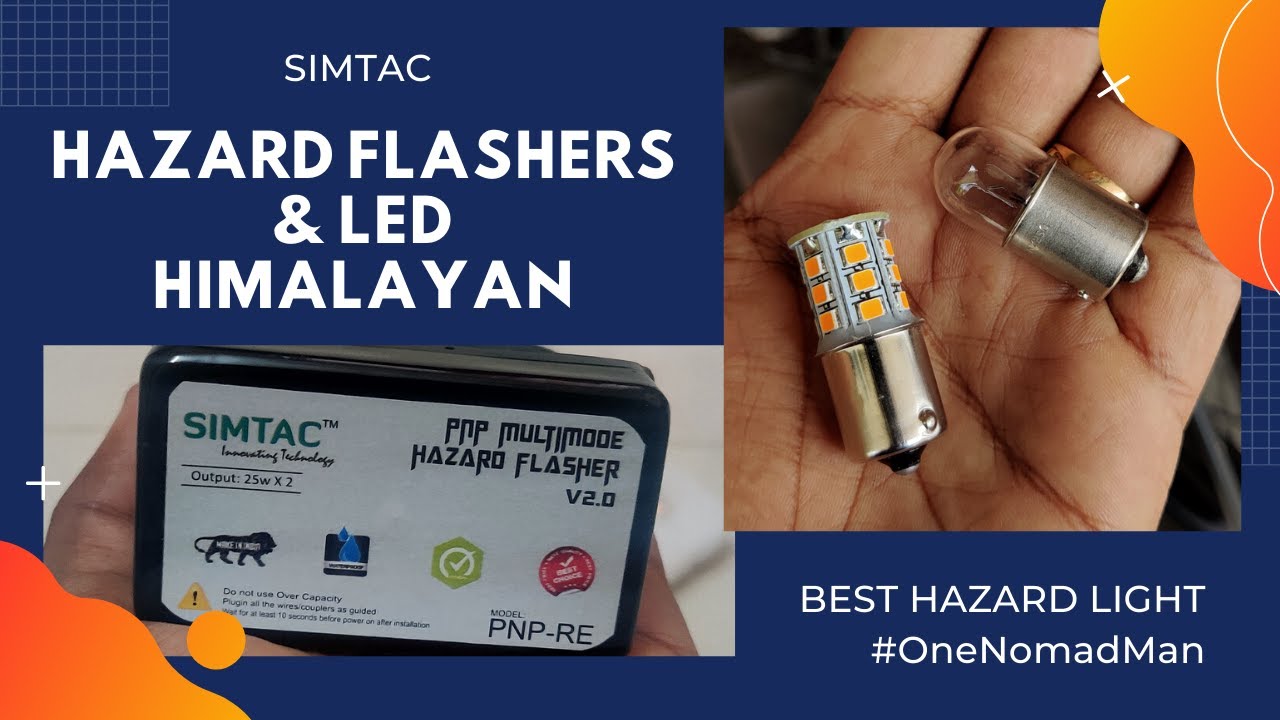 Best Hazard light Flasher & LED Lights | Simtac Auto | RE Himalayan | # ...