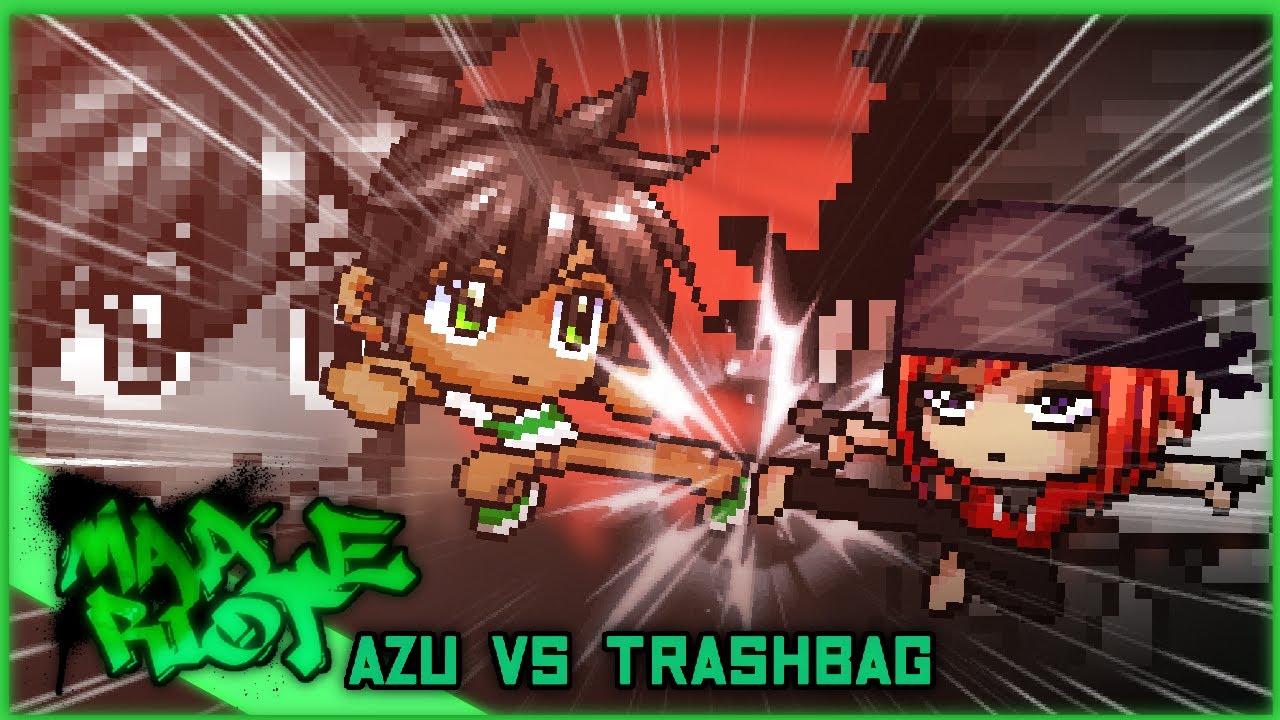 Maple Riot Sprite Animation - Azu vs Trashbag (Rematch) - YouTube