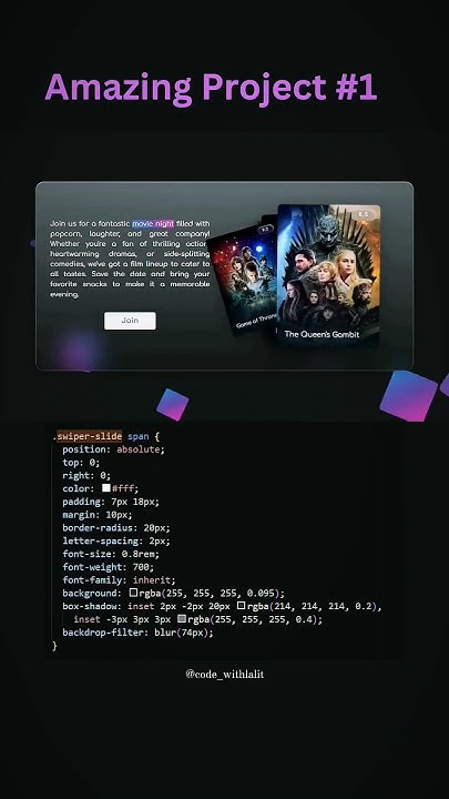 Amazing Project 1 🧑💻 Coding Programming 2024 Cssanimation Javascript Html Csstricks 1