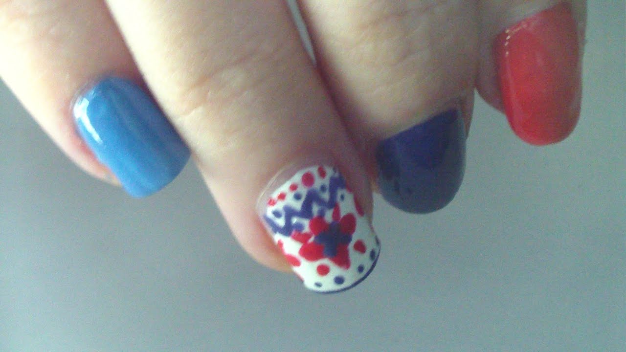 Nageldesign - Rentierpulli-Muster Fail #1 - Nailart - YouTube