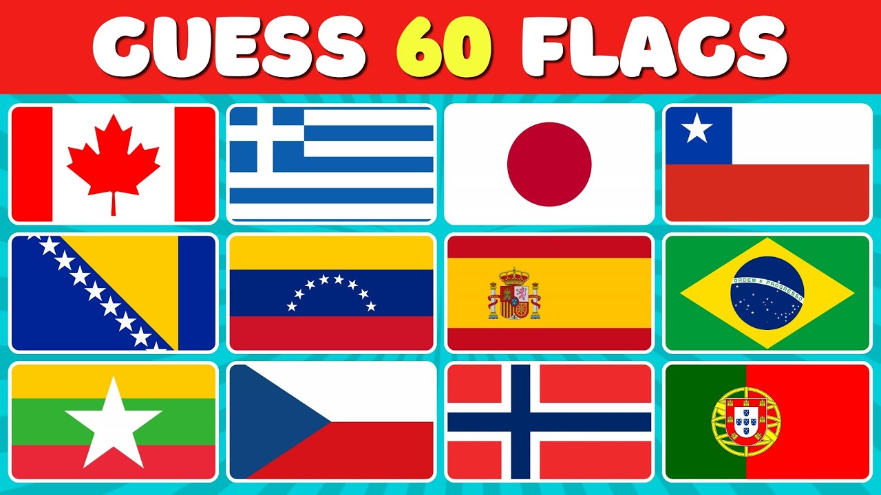 Guess The Flag Quiz 🚩 60 Random Flags - YouTube