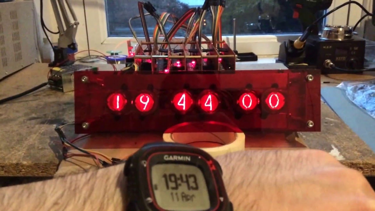 Electromechanical Relay Nixie tube digital clock prototype with ...