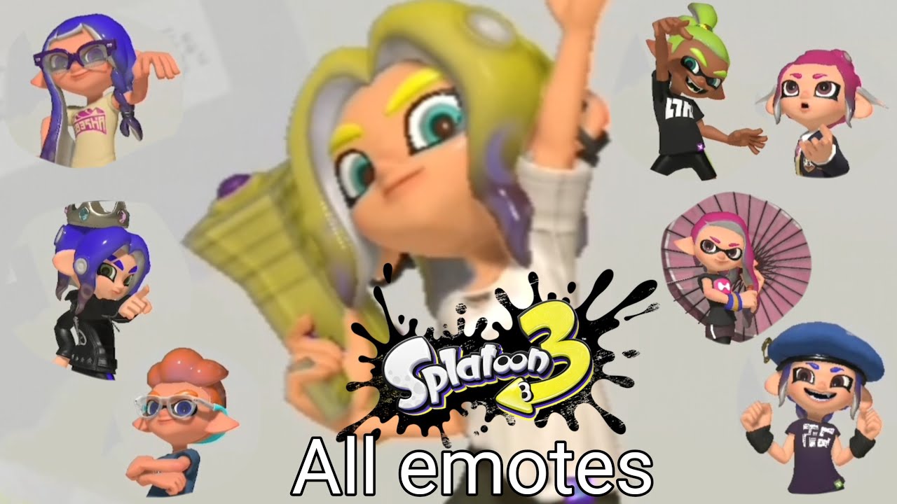 Splatoon 3 all emotes (Guarda descrizione/Look description) - YouTube